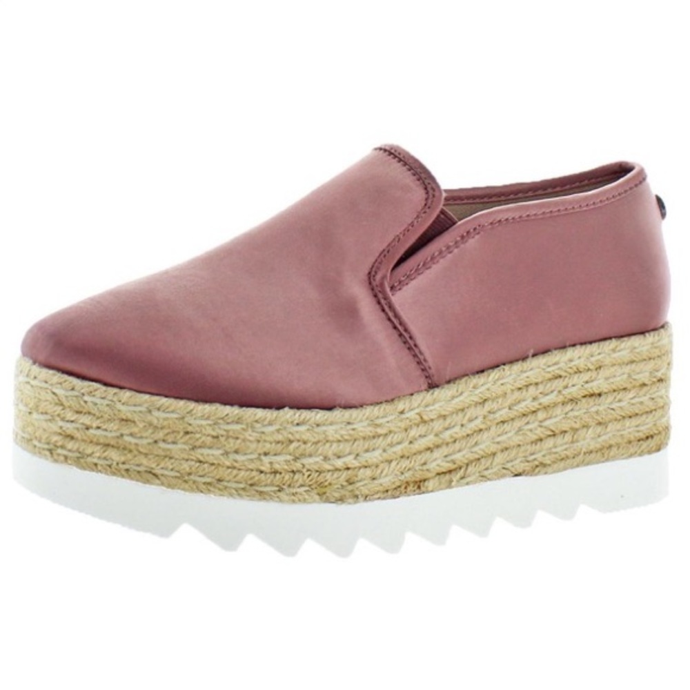 Steve Madden Kenning Pink Satin Espadrilles - Gem